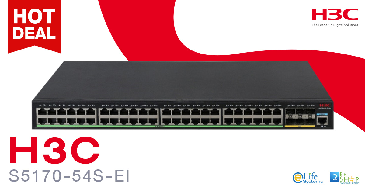 ช้อป [LS-5170-54S-EI-GL] H3C S5170-54S-EI ราคาถูก ซื้อออนไลน์ที่นี่ ส่งฟรี